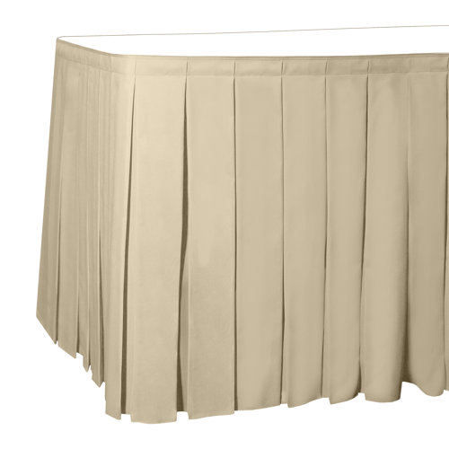 Ultimate Textile 7 Ft. Box Pleat Polyester Table Skirt - 36" Counter ...