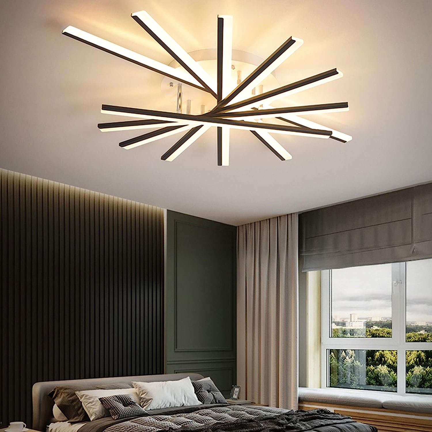 Orren Ellis Amaani 7-Light 42.5" LED Semi Flush Mount LED Ceiling Light ...