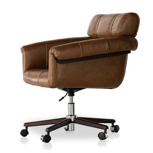 Genuine Leather Office Chairs You'll Love | Wayfair