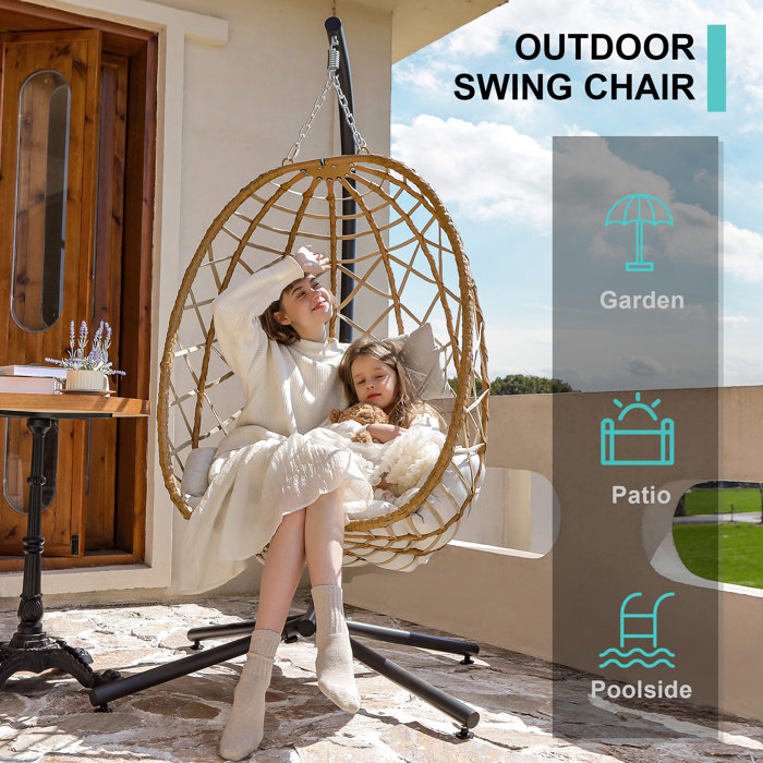 Gracie Oaks Bottorff Swing Chair with Stand | Wayfair