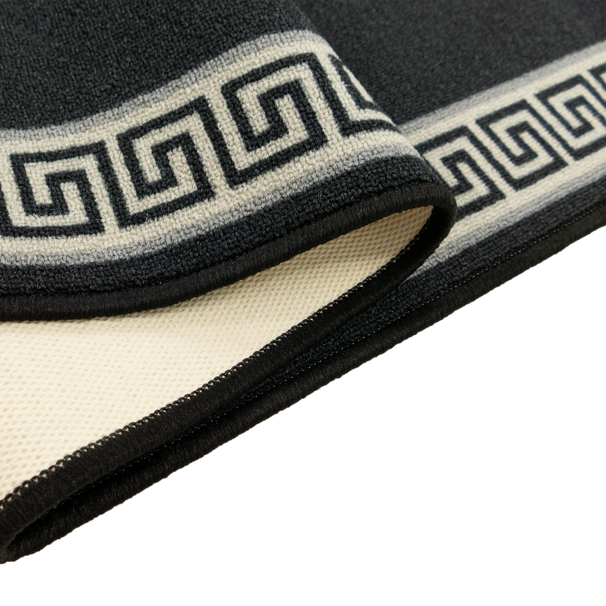 Mercer41 Custom Size Anti Slip Low Profile Meander Black Rug - Wayfair ...