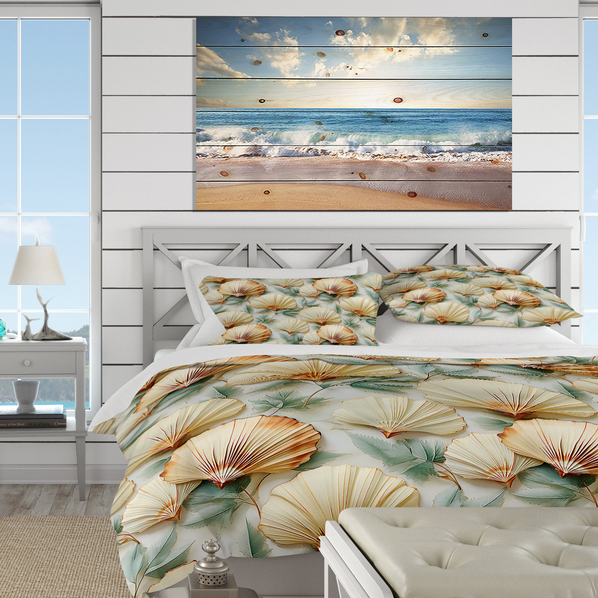 seashell comforter queen