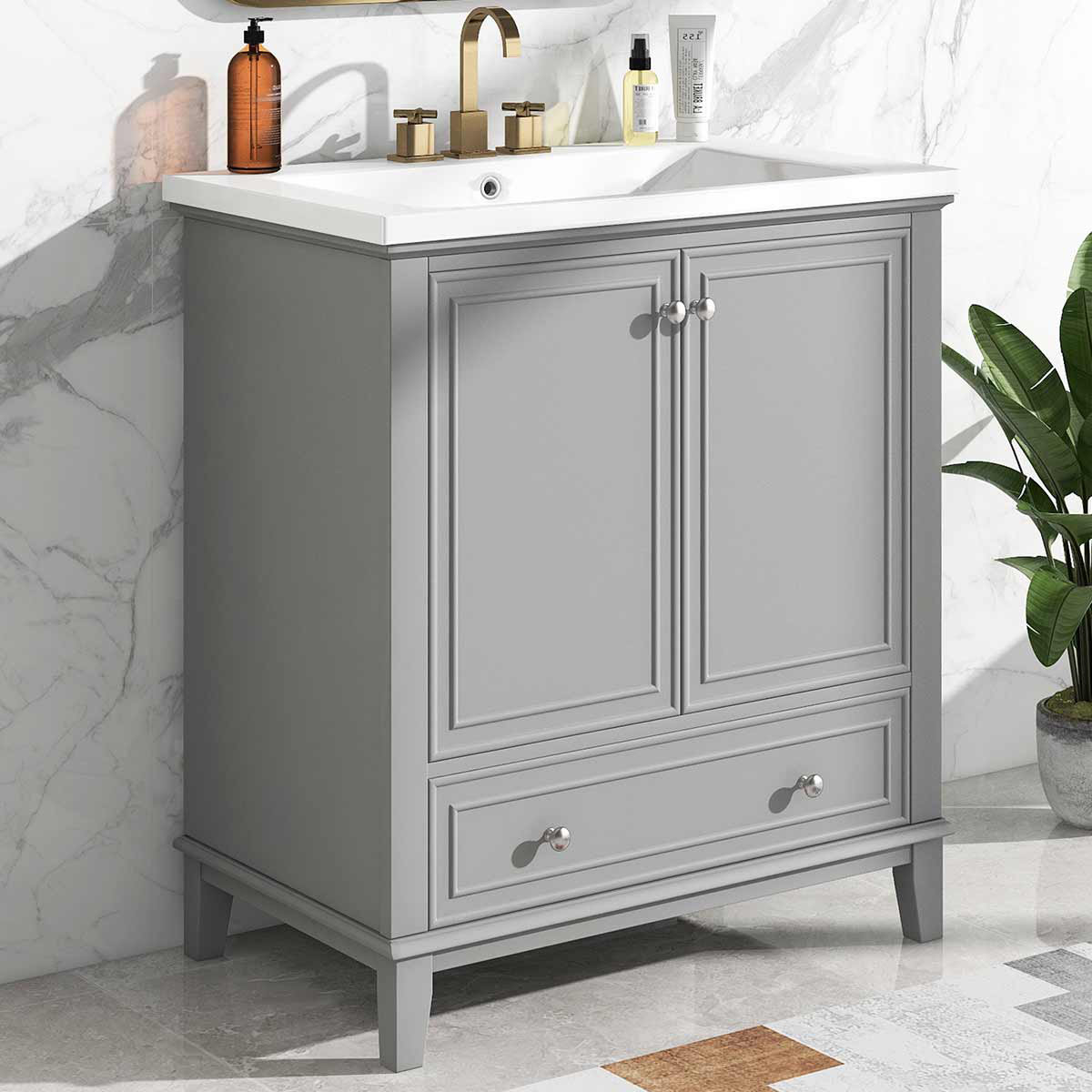 Winston Porter Omagene 30 Single Bathroom Vanity With Ceramic Top