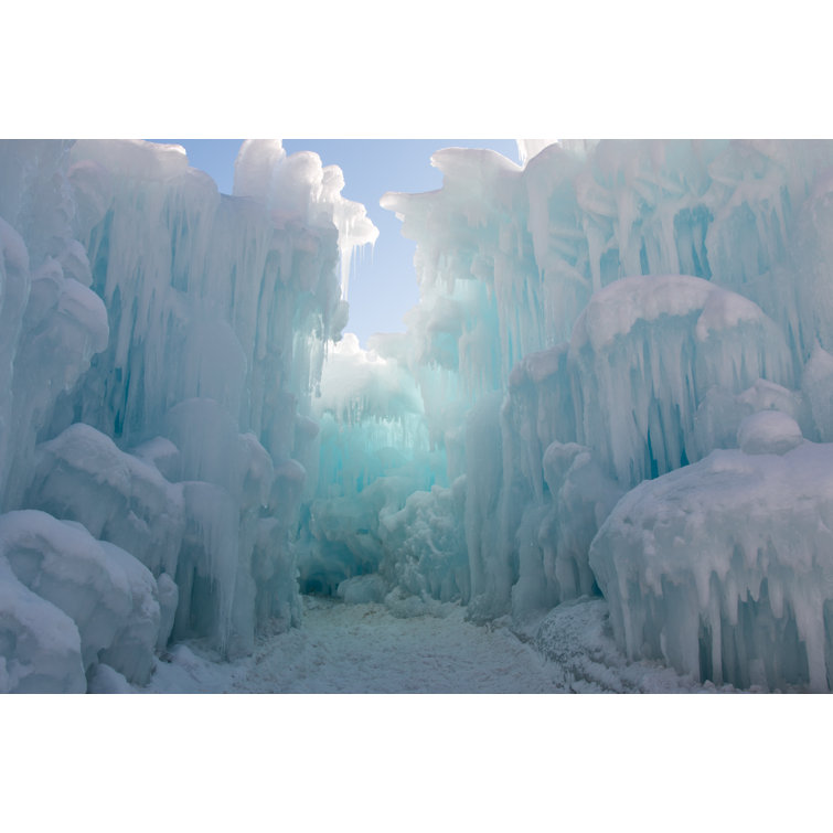 17 Stories Path Between Ice Walls. by KiraVolkov - Wrapped Canvas Print ...