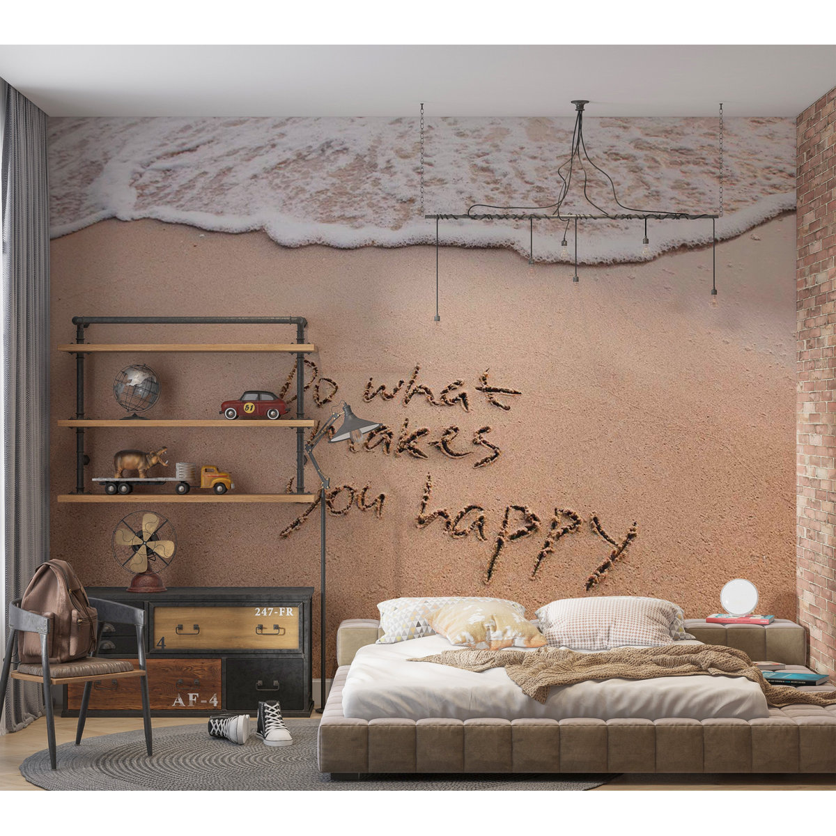 Beachcrest Home™ Burchell Peel & Stick Wall Mural | Wayfair