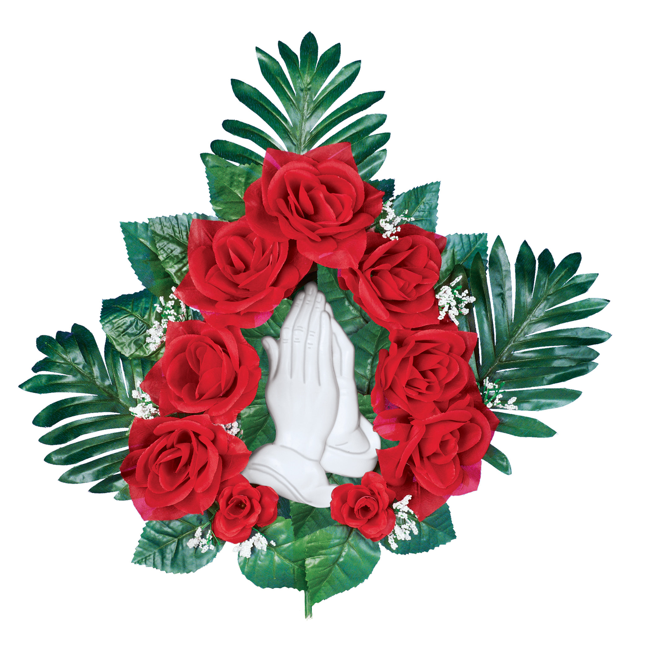 Primrue Dejesus PVC (Plastic), Polyester, Wire Roses Arrangement ...