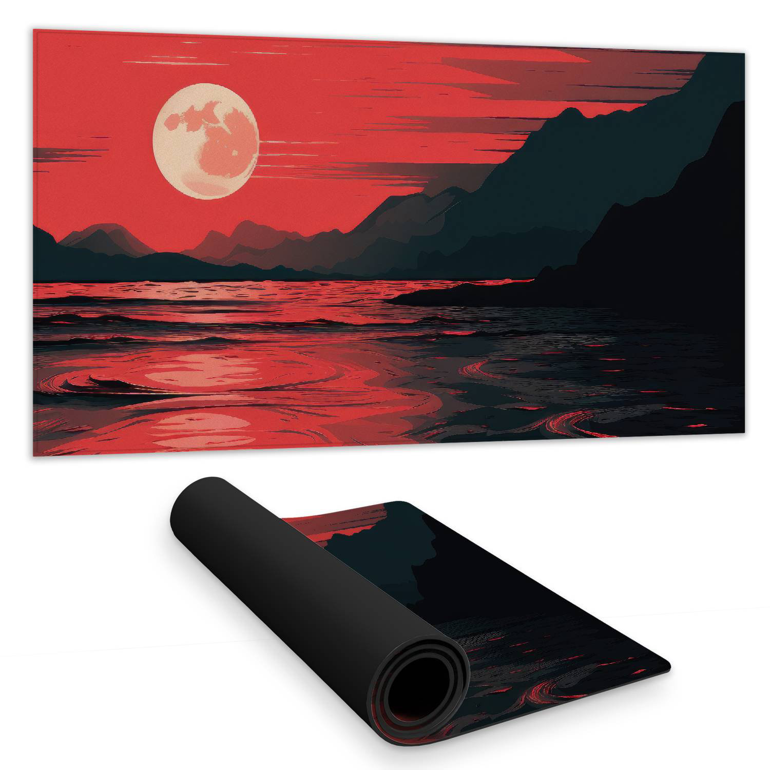 East Urban Home Bloody tides - 15.75"x31.50" Desk mat | Wayfair