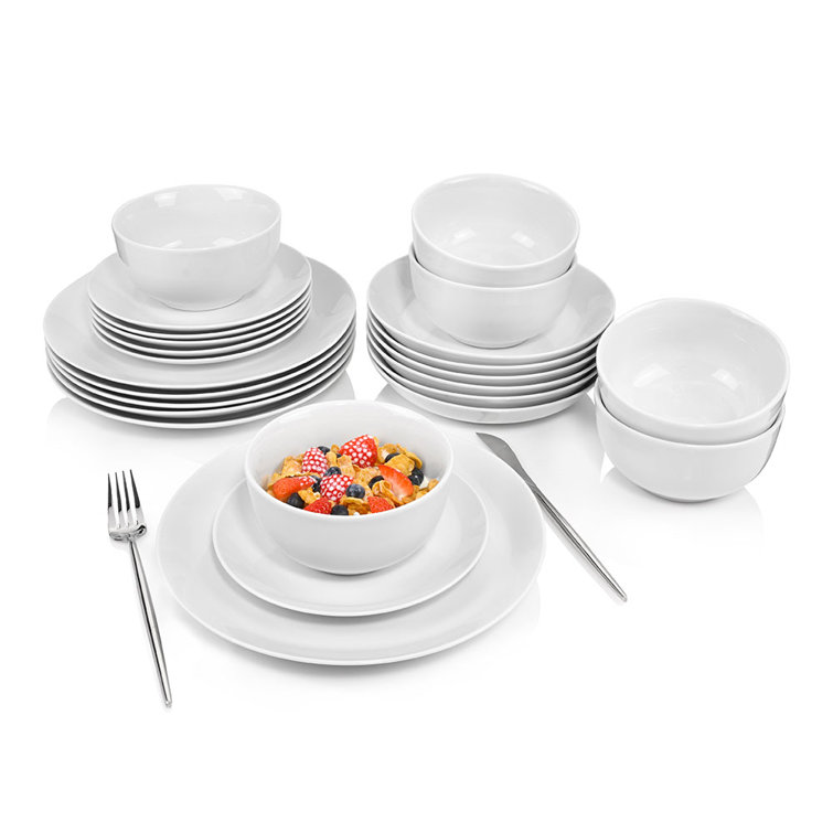 Brayden Studio Brandine 24 Piece Dinnerware Set, Service for 4 ...