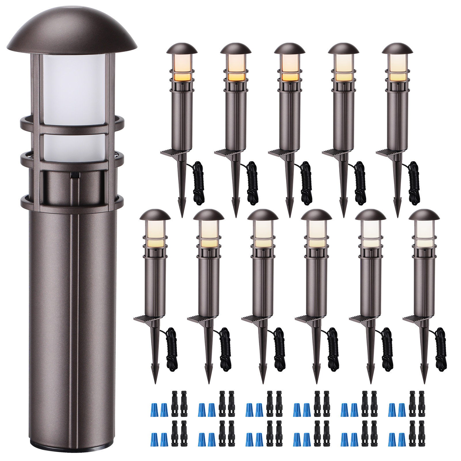 LEDVANS Magnifique LED Hardwired Pathway Light, Low Voltage Waterproof ...