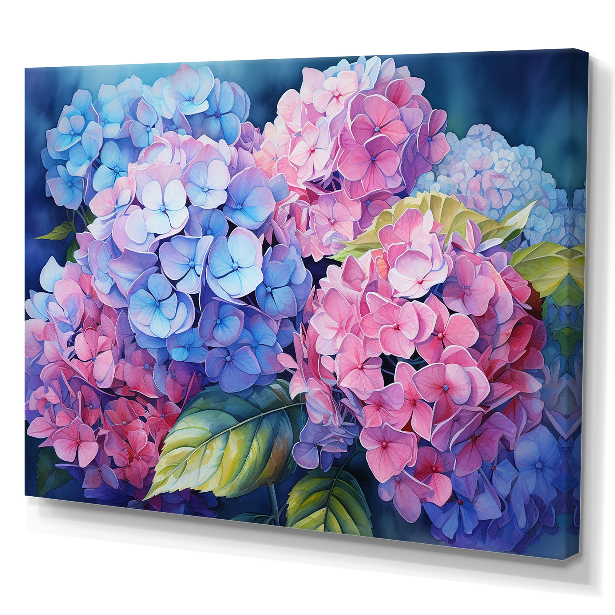 Winston Porter Pink and Purple Hydrangea Sunset I - Print | Wayfair