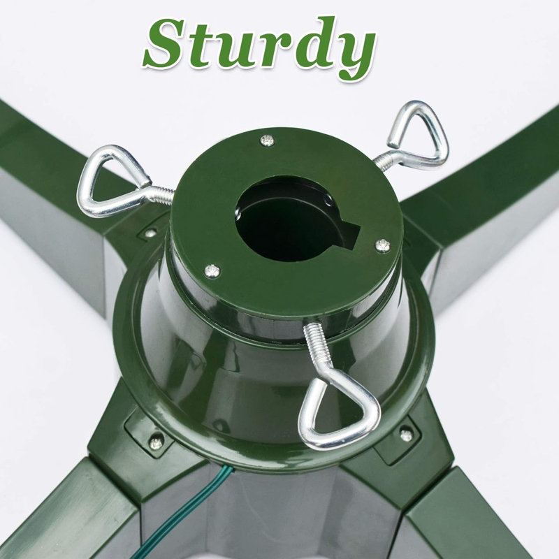 The Holiday Aisle® Rotating Tree Stand Revolving Tree Holder Base For ...