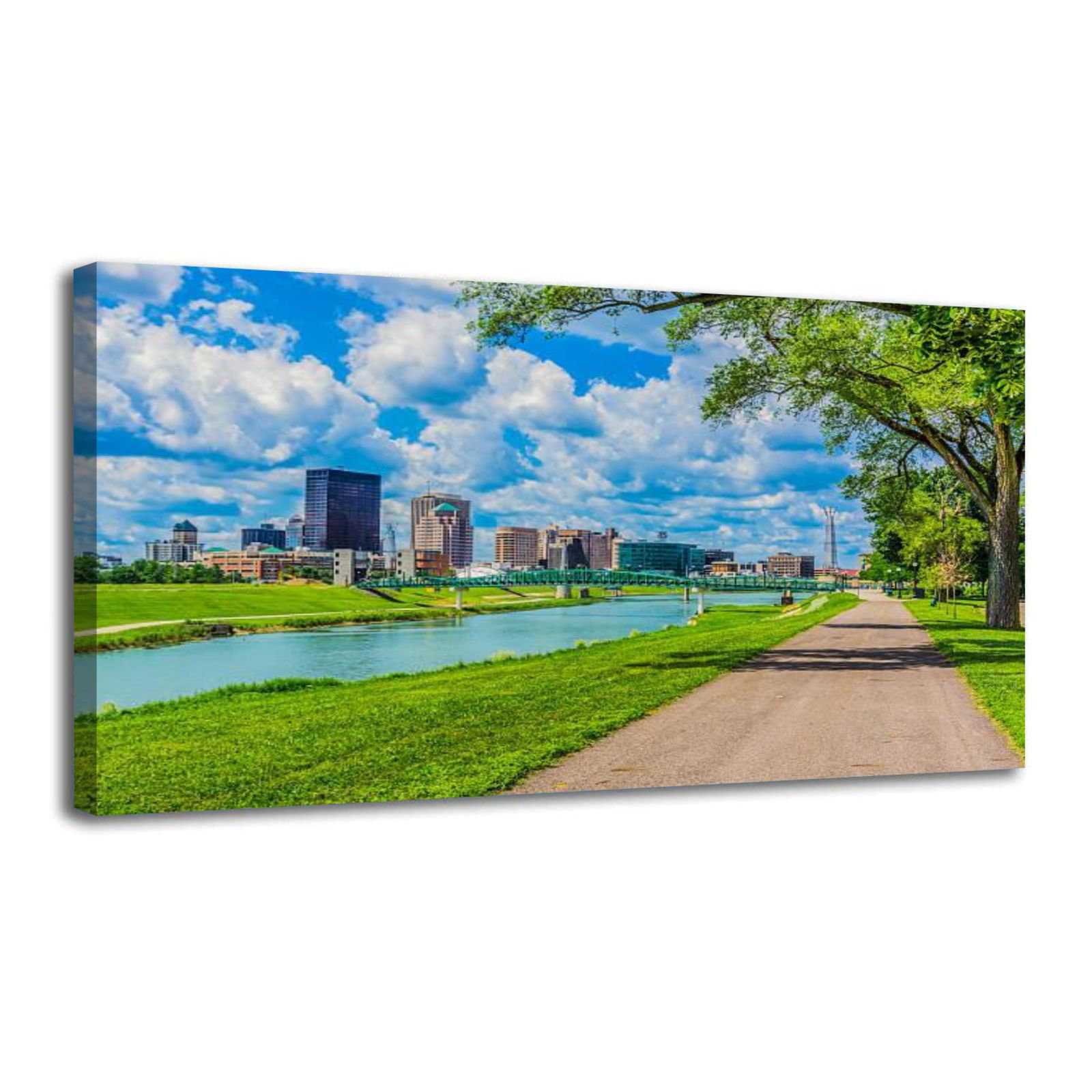 Dovecove Canvas Wall Art downtown dayton ohio great miami river p ...