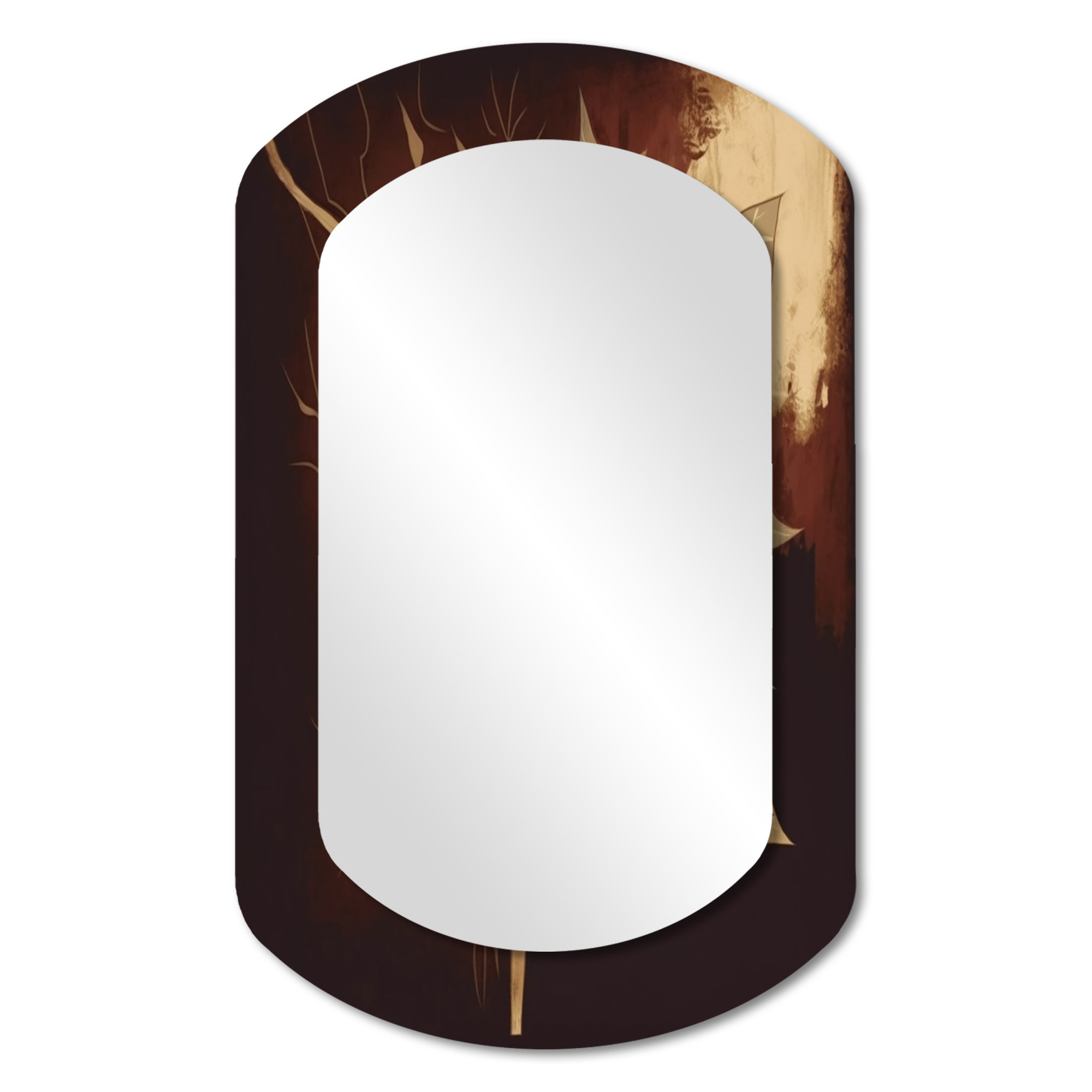 Ivy Bronx Terra Cotta Chocolate Leaves III - Forest Metal Art Decor ...