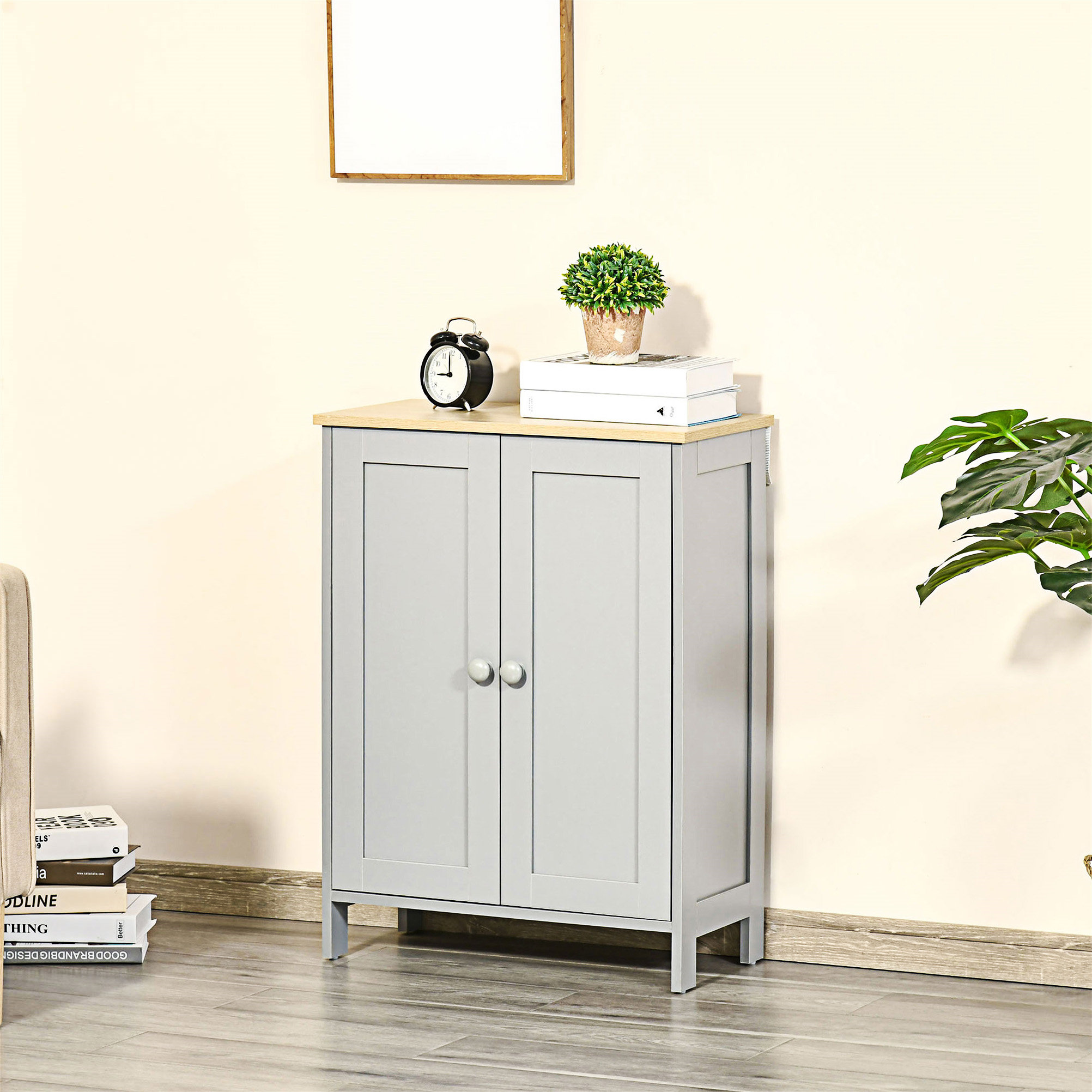 Lark Manor™ Storage Cabinet, Double Door Cupboard With 2 Adjustable ...