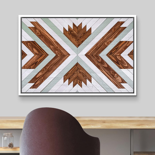 IDEA4WALL Brown Gray Wood Effect Pattern Collage Nature Modern Art ...