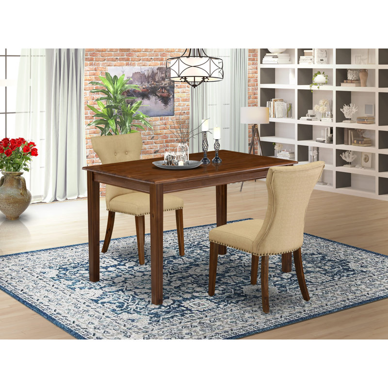 Red Barrel Studio® 3-Pc Dining Set Includes a Rectangle Dining Table ...