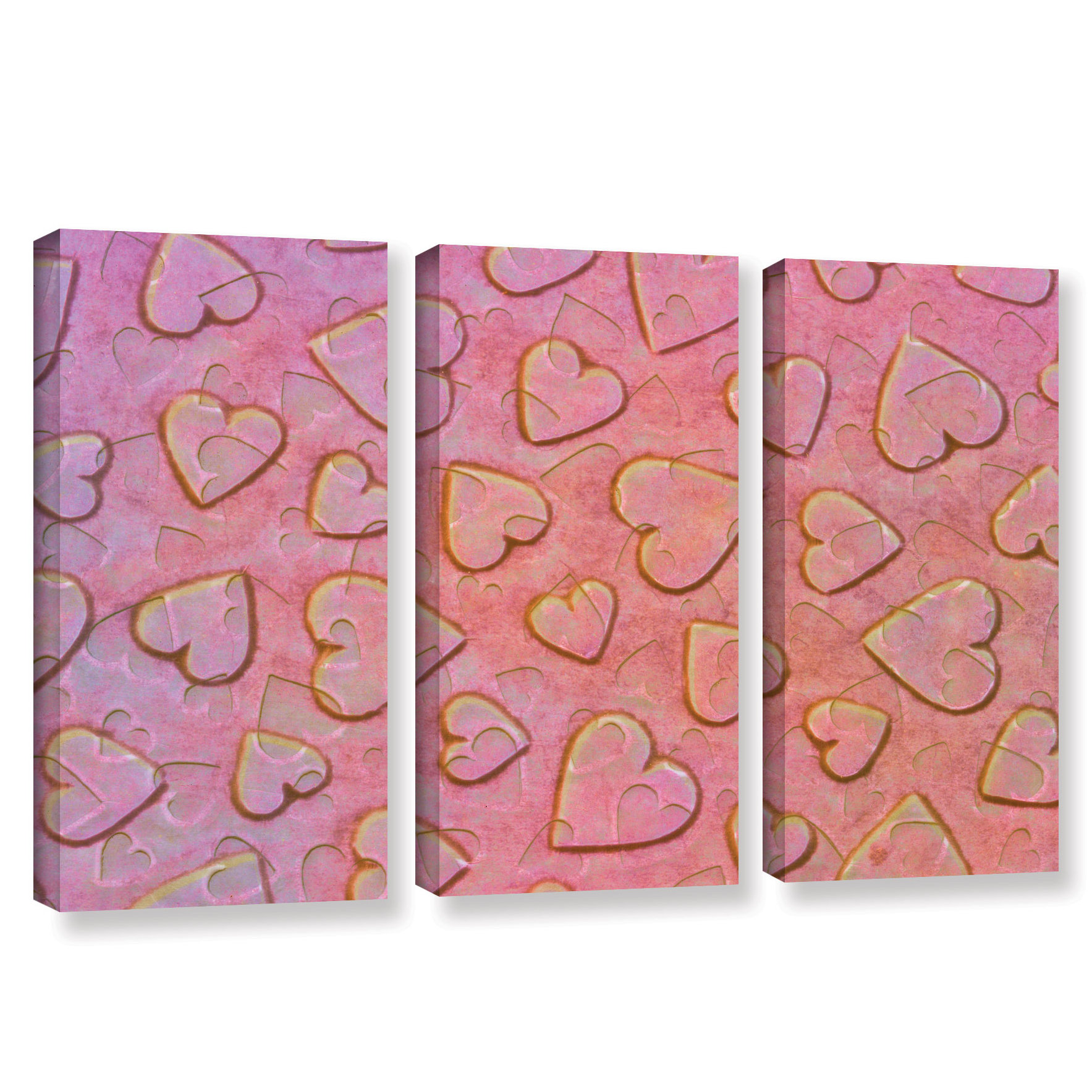 Isabelle & Max™ Lenny Single Heart - 3 Piece Graphic Art Set on Canvas ...