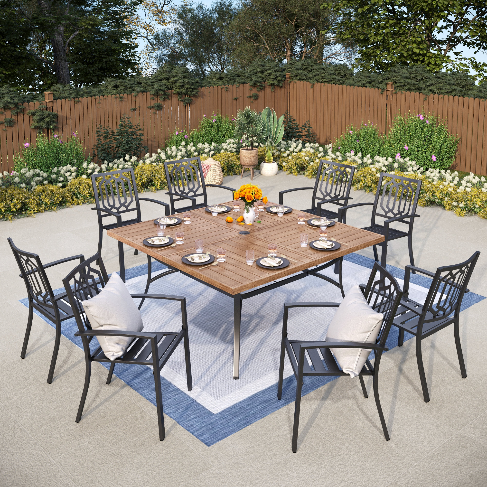 Lark Manor™ Ballarat Square 8 - Person 60" Long Dining Set & Reviews ...