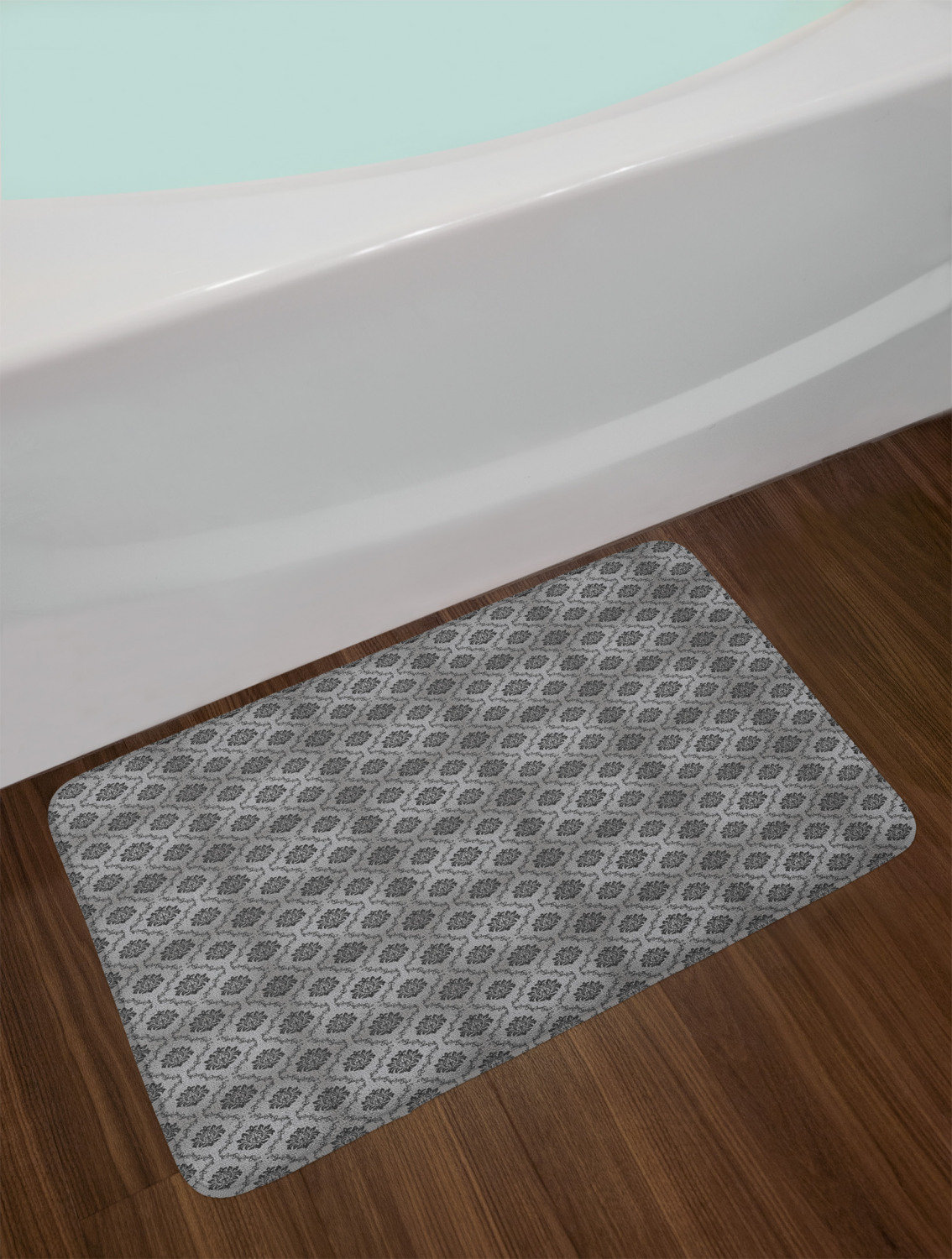 East Urban Home Damask Bath Rug | Wayfair