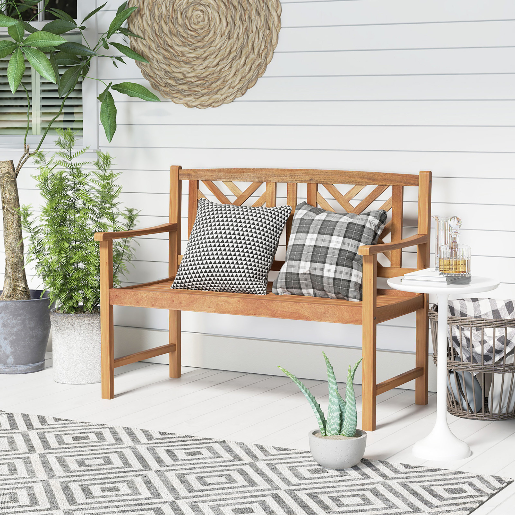 Lark Manor™ Irick Wooden Garden Bench & Reviews | Wayfair