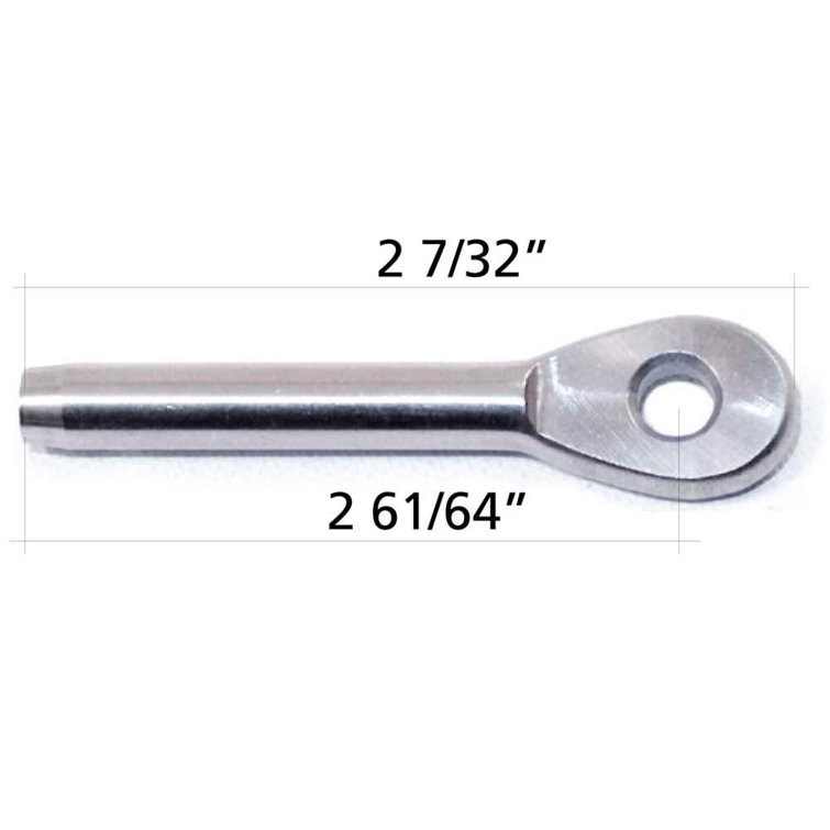 Indital 316 Stainless Steel Eye Bolt Wire Cable Crimp Connector ...