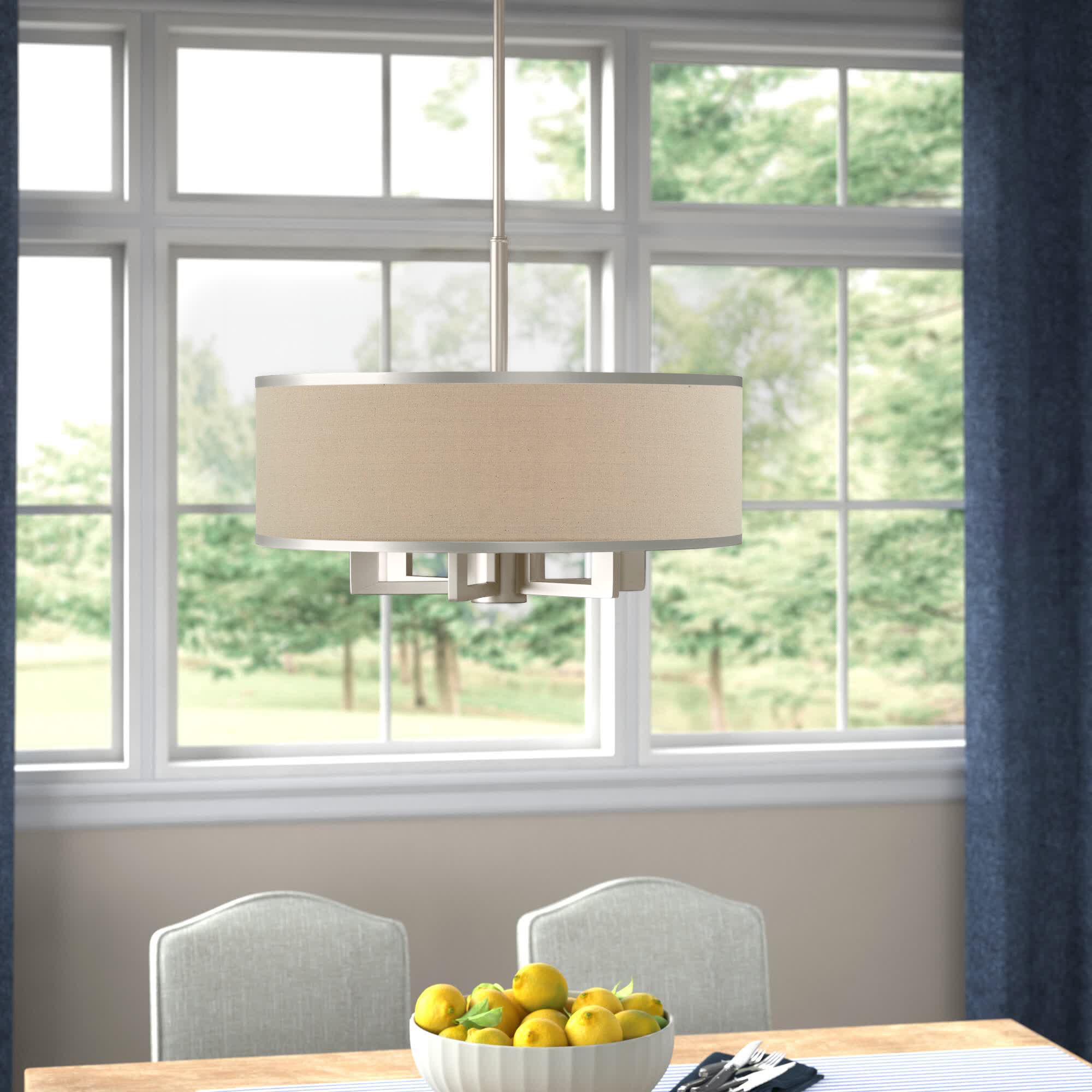 Wade Logan Berthine 7 - Light Shaded Drum Chandelier & Reviews ...