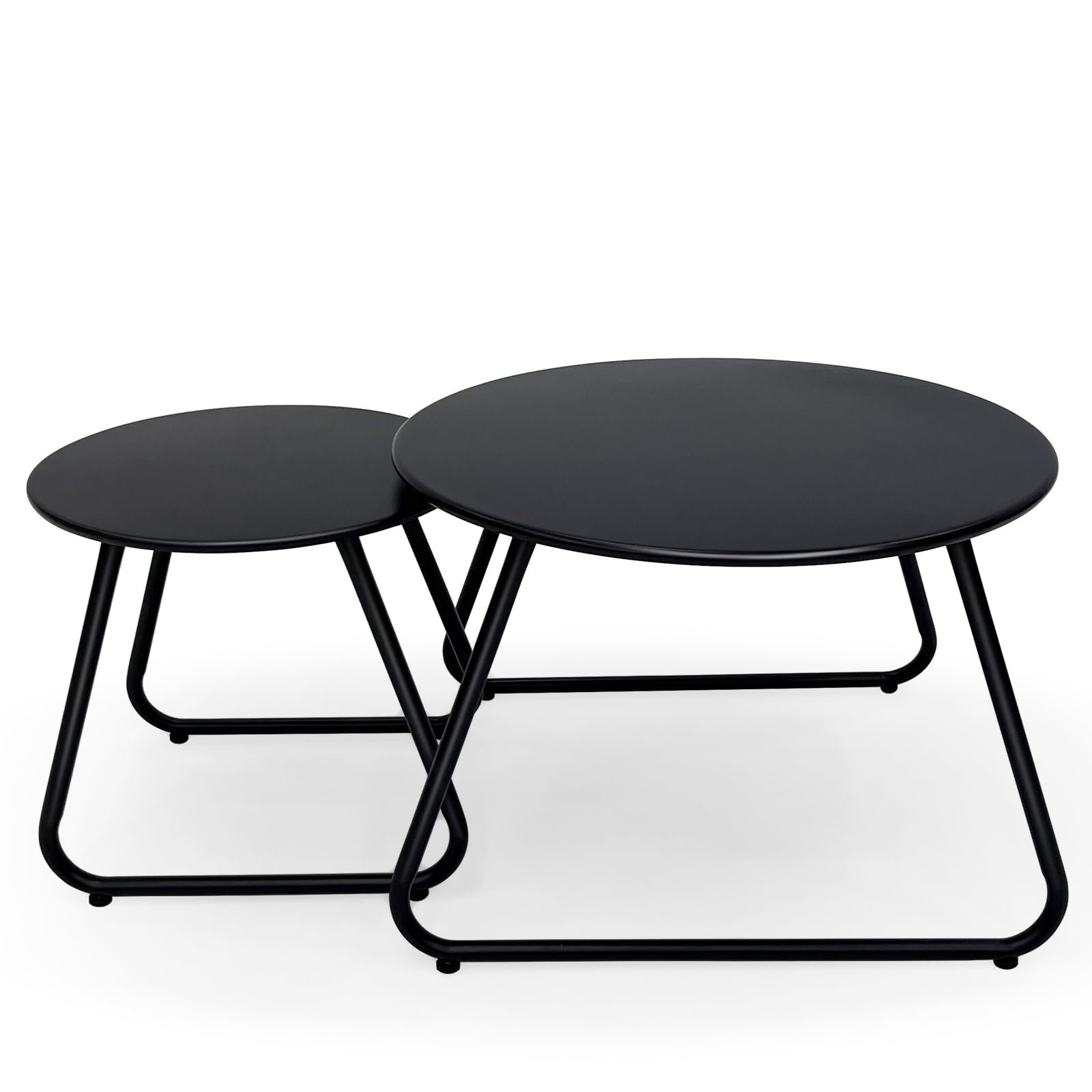 Ebern Designs Patio Outdoor Coffee Table Set Of 2, Weather Resistant ...