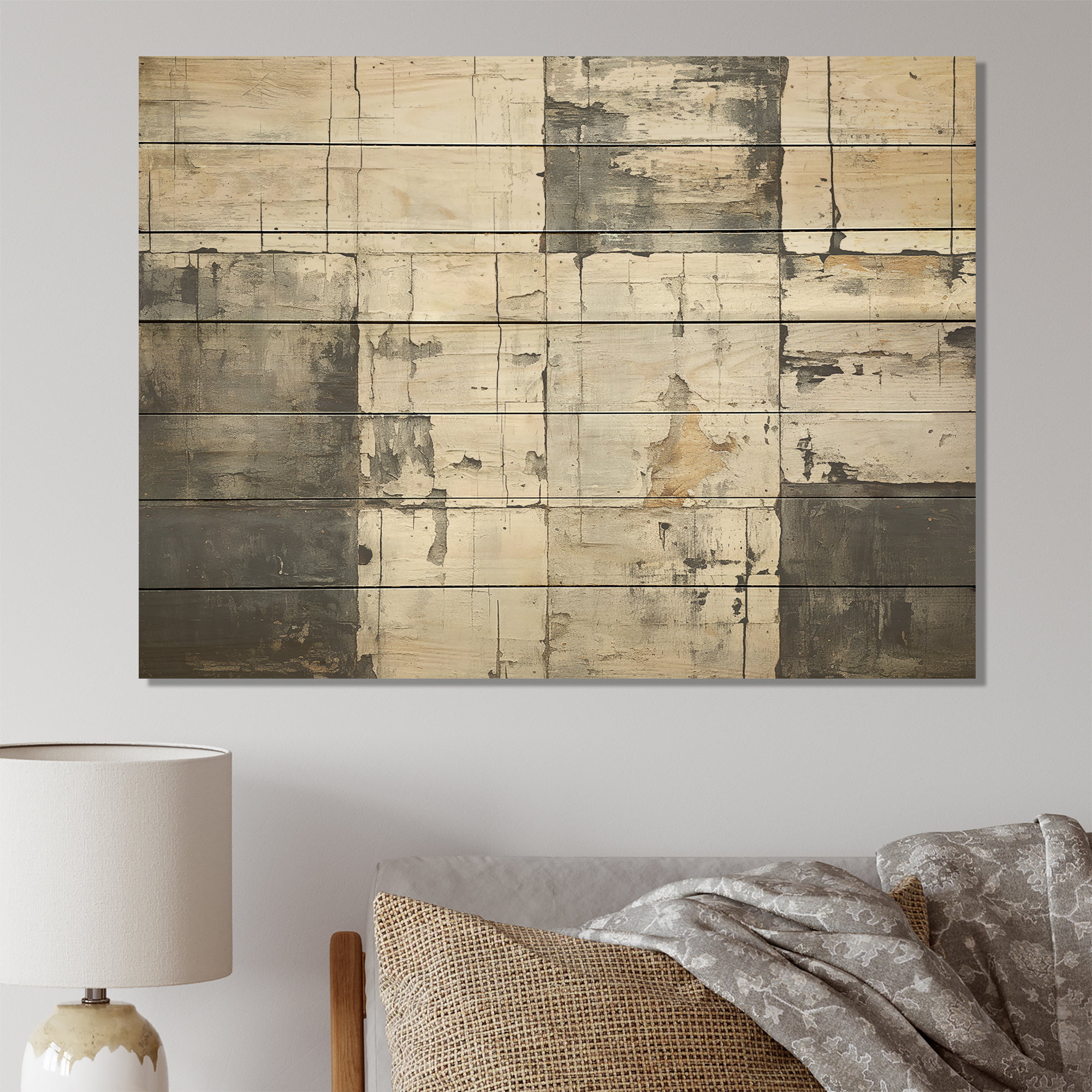 Dakota Fields Greometric White And Grey Abstract Tile II - Boho Mosaic ...