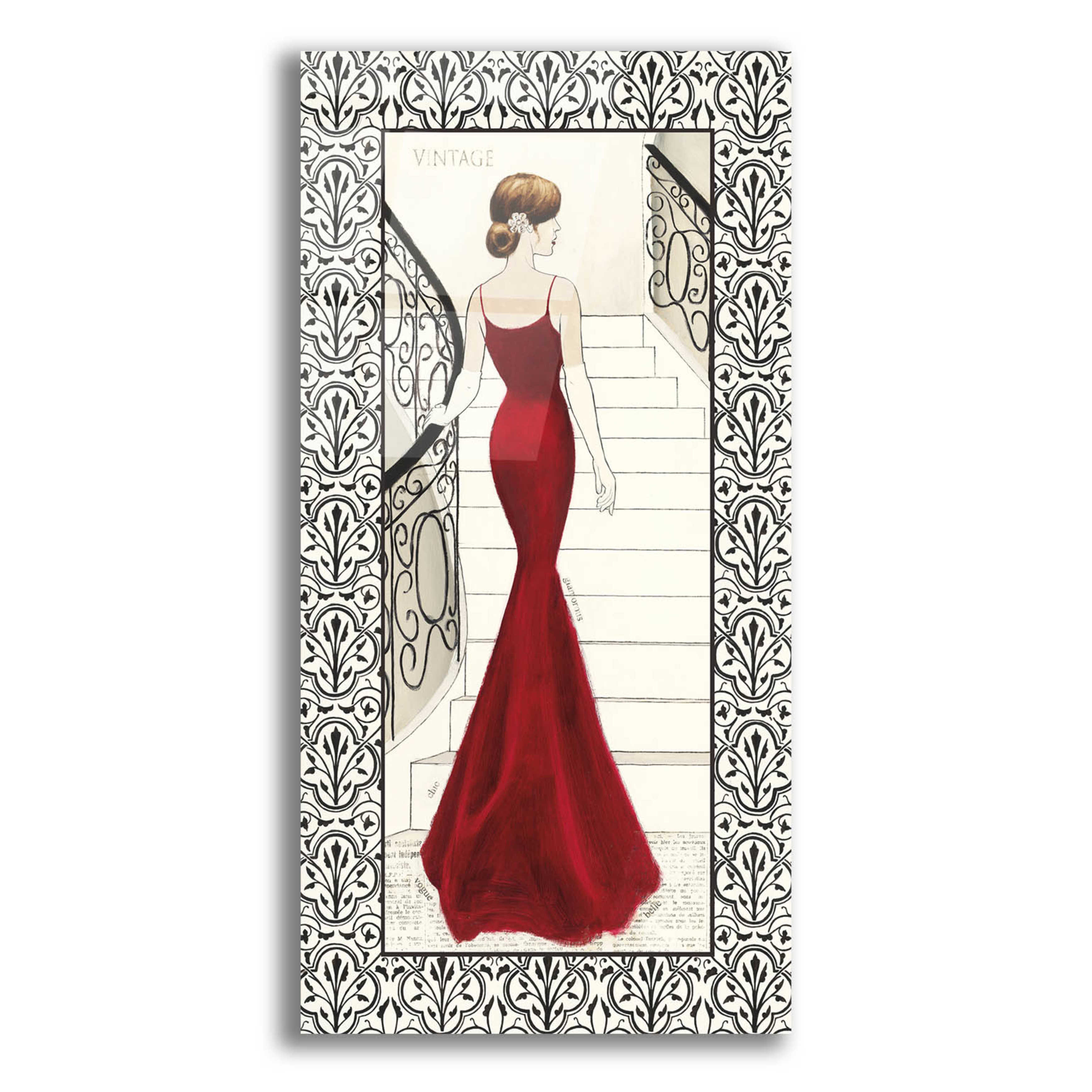 House of Hampton® ''La Belle Rouge With Floral Cartouche Border'' By ...