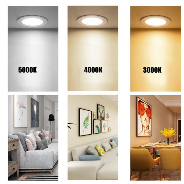 WYZM 4in Color Adjustable LED Recessed Downlight with Night Light 12 ...