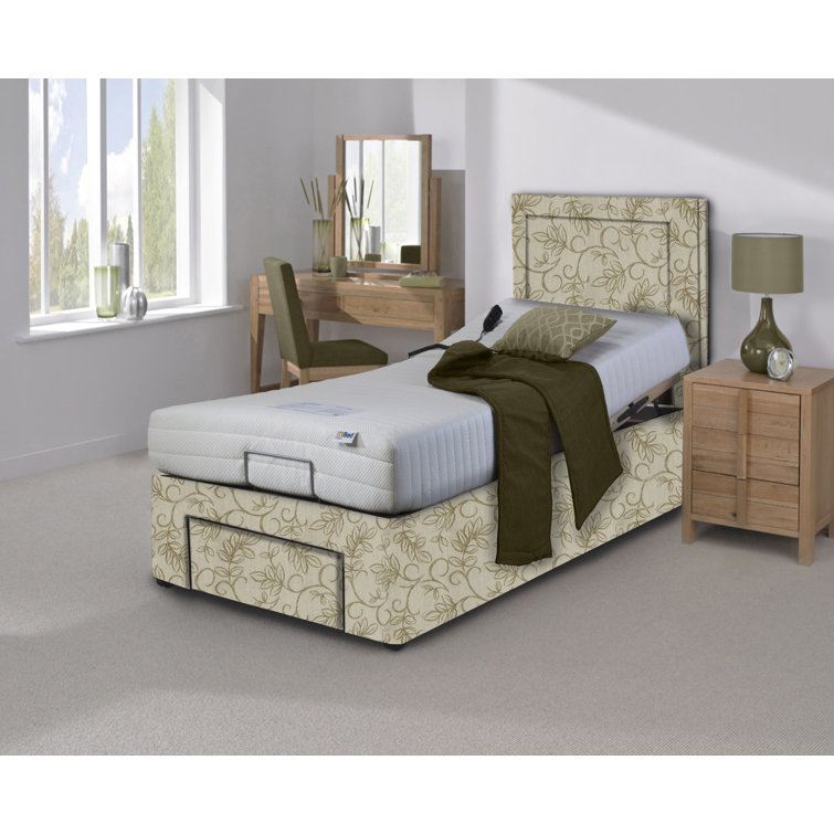 Symple Stuff Verity Upholstered Adjustable Bed with Mattress | Wayfair ...