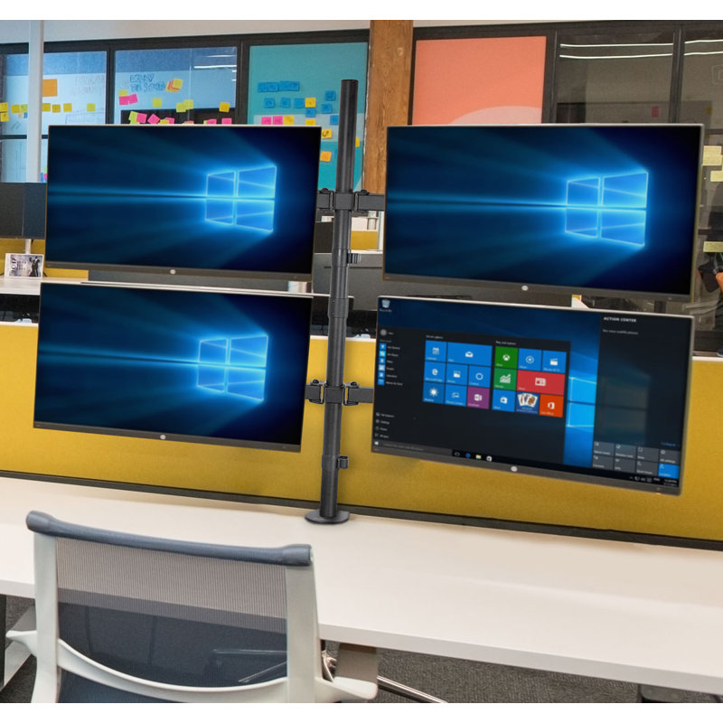 Mount it Height Adjustable Universal 4 Screen Desk Mount & Reviews ...