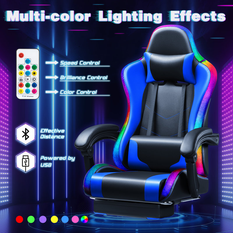 Vigosit Gaming Chair Ergonomic Gaming Chair With Footrest, Reclining ...