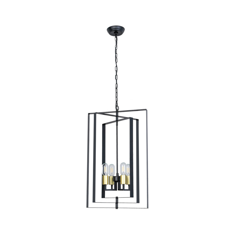 Corrigan Studio® Atavion 4-Light Lantern Square / Rectangle Chandelier ...