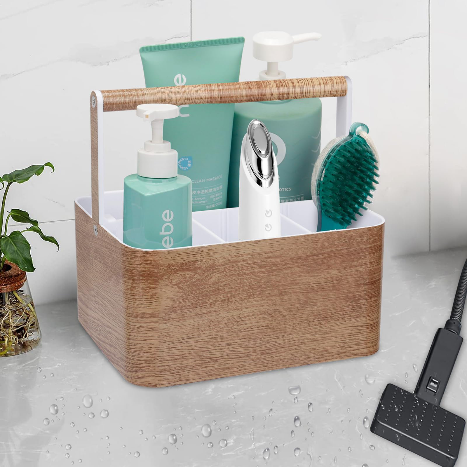 Latitude Run® Shower Caddy Portable For College: Devided Bathroom Caddy ...