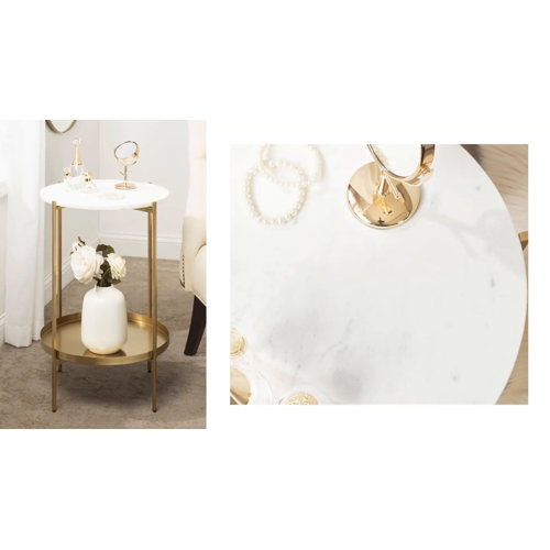 Willa Arlo Interiors Veta Side Table 17" Diameter & Reviews | Wayfair