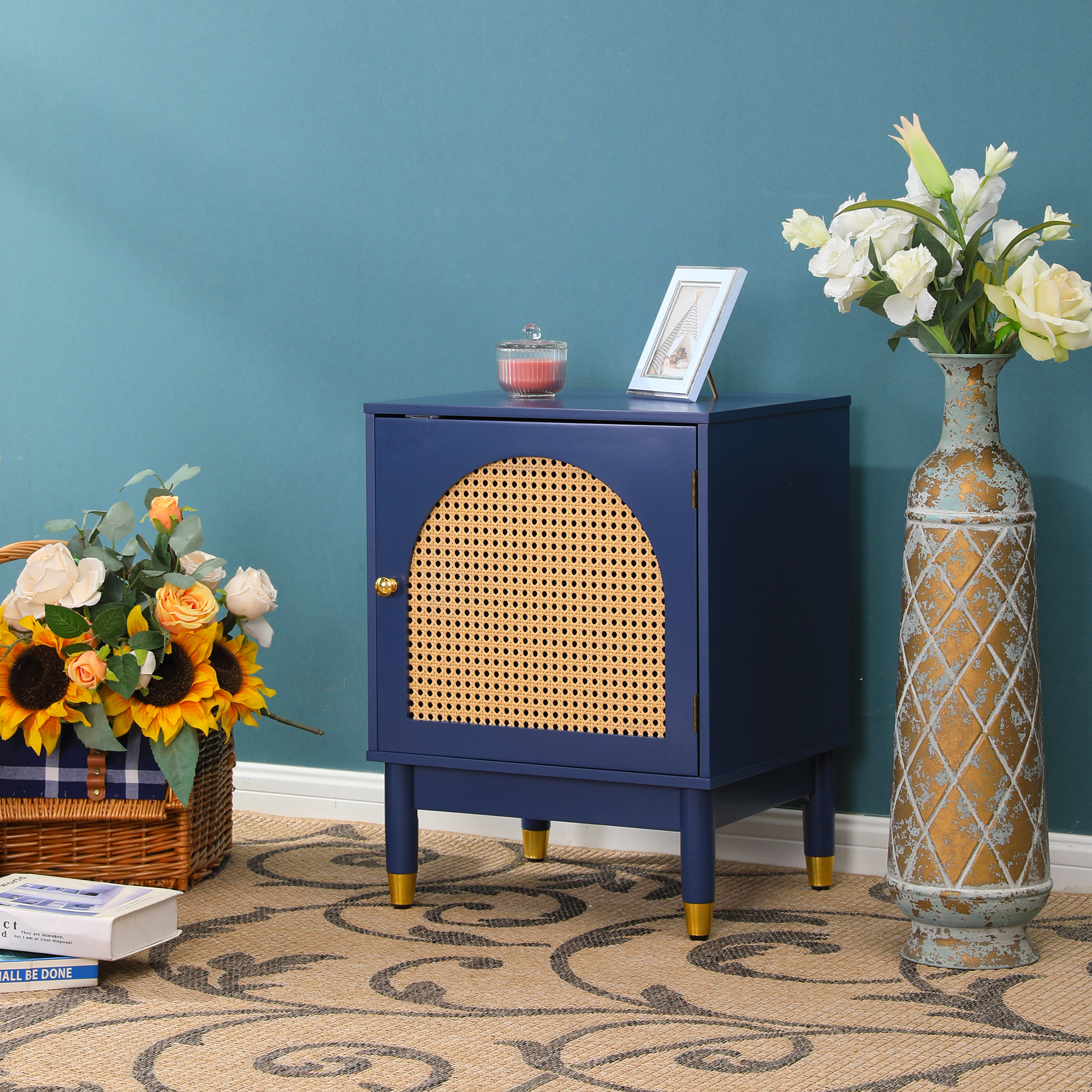 Willa Arlo™ Interiors Aycock Blue End Table & Reviews | Wayfair