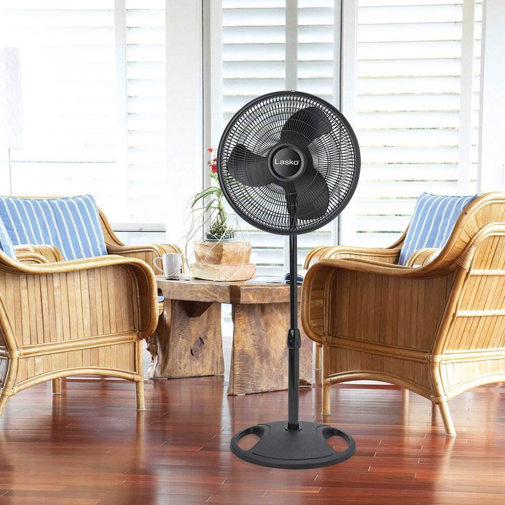 Lasko 16 Inch Oscillating Adjustable Tilting Pedestal Stand Fan, White ...
