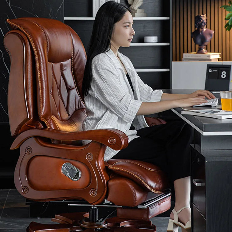 My Lux Decor Leather Executive Office Chair | Wayfair