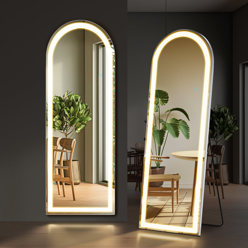 Wrought Studio™ Led Full Body Mirror Arched Wall Mounted Free Standing ...
