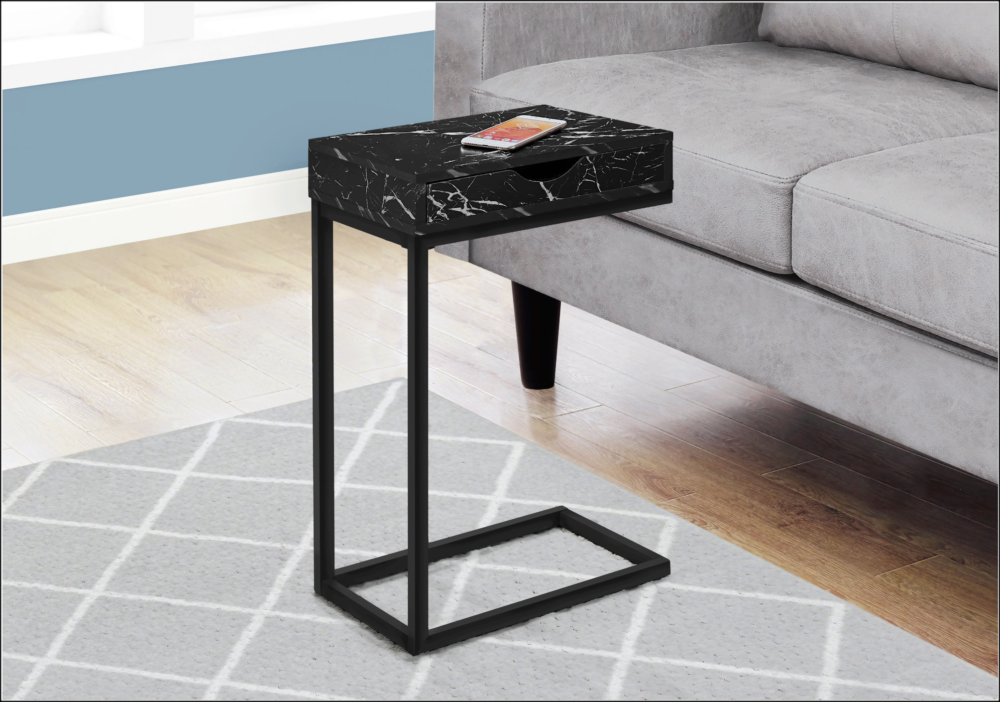 Wrought Studio™ C-Shaped Accent Table | Wayfair