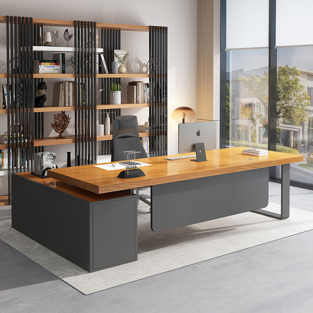 Cozynest Brown L-Shaped Solid Wood desks | Wayfair