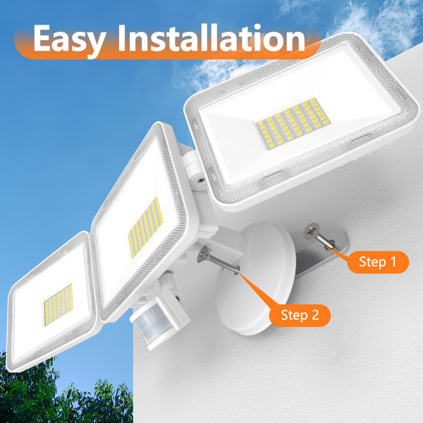 HOME LIGHTING GALLERY INC. Super Bright 70W 6800LM 3-Head LED Outdoor ...