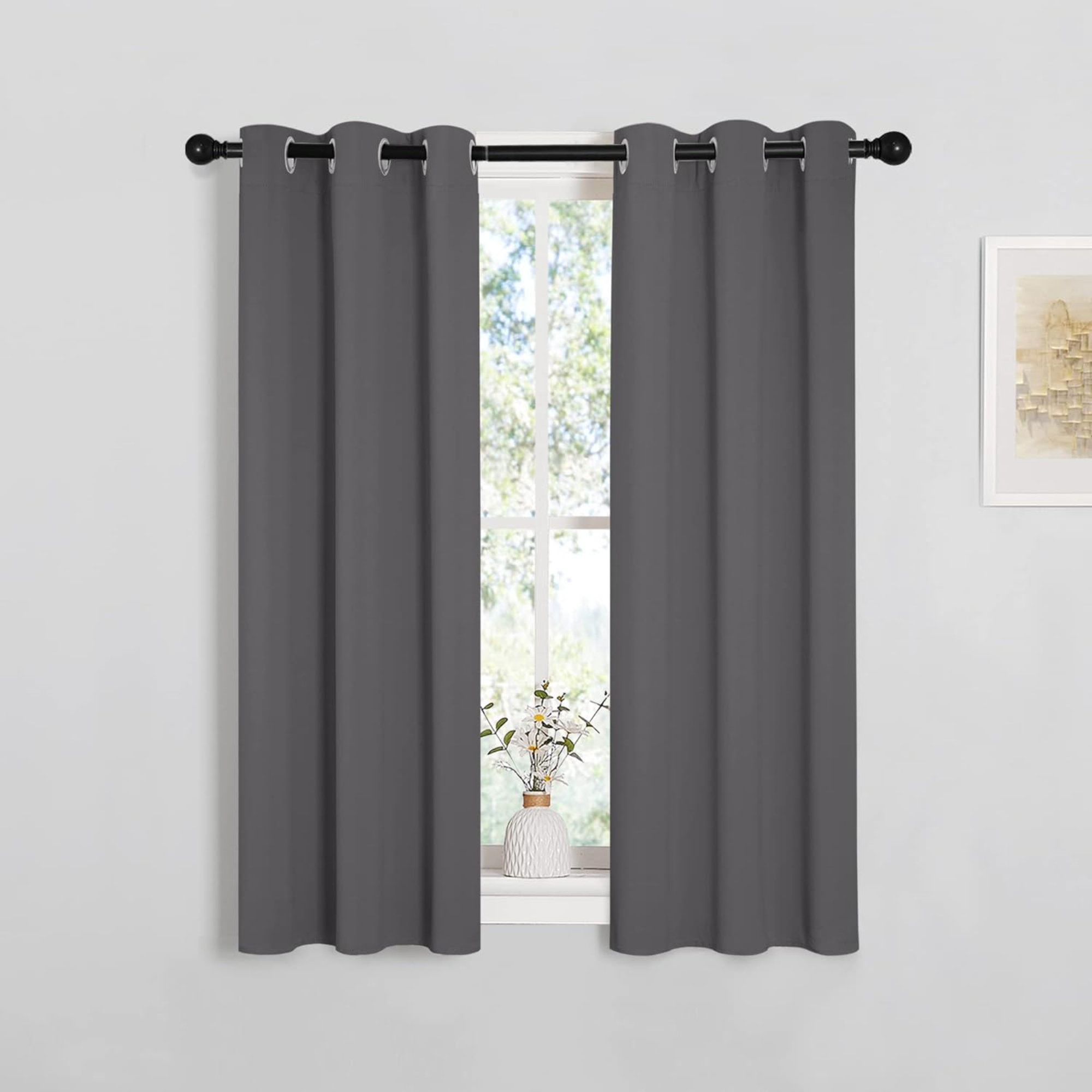 Latitude Run® Room Darkening Short Curtain Panels For Small Window ...