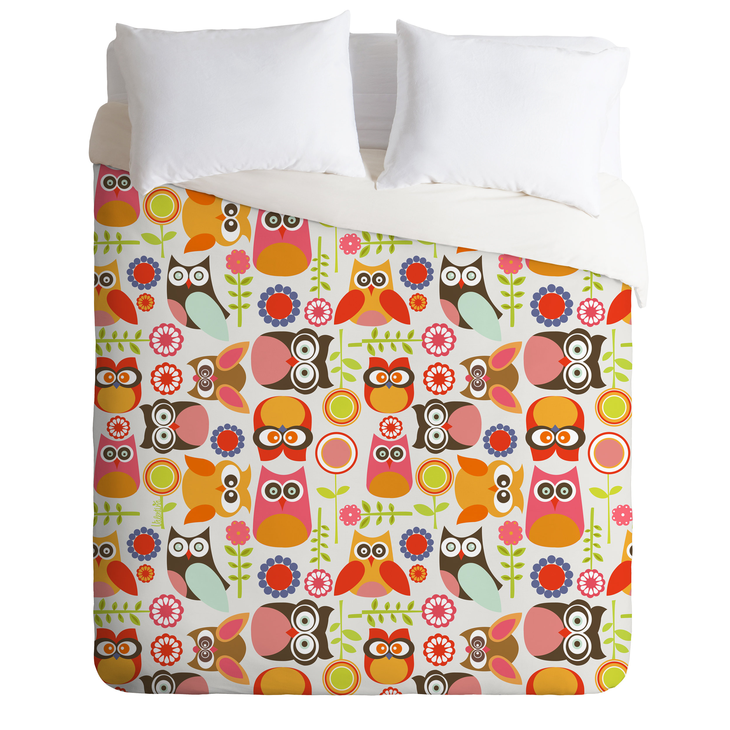 Deny Designs Deepak Cute Little Owls Duvet Cover | Wayfair