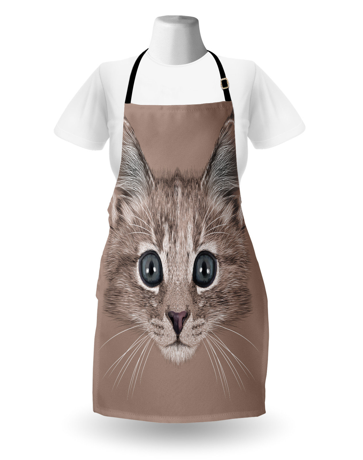 East Urban Home Animal Apron Unisex, Domestic Cat Face, Adult Size ...