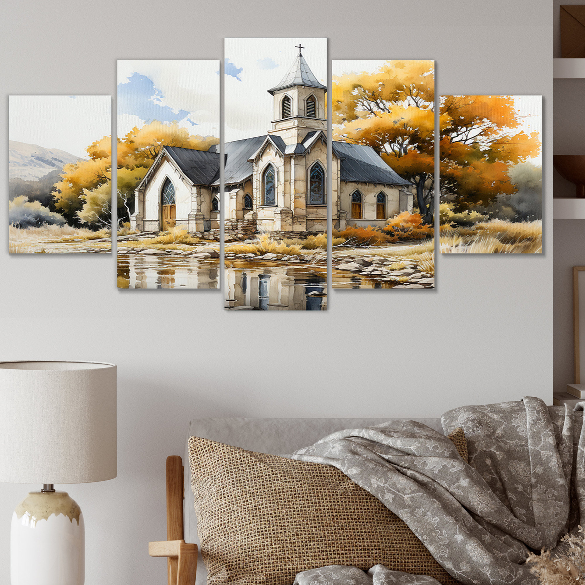 Winston Porter Lansdcape Church Tranquil Abode III - Spiritual Canvas ...