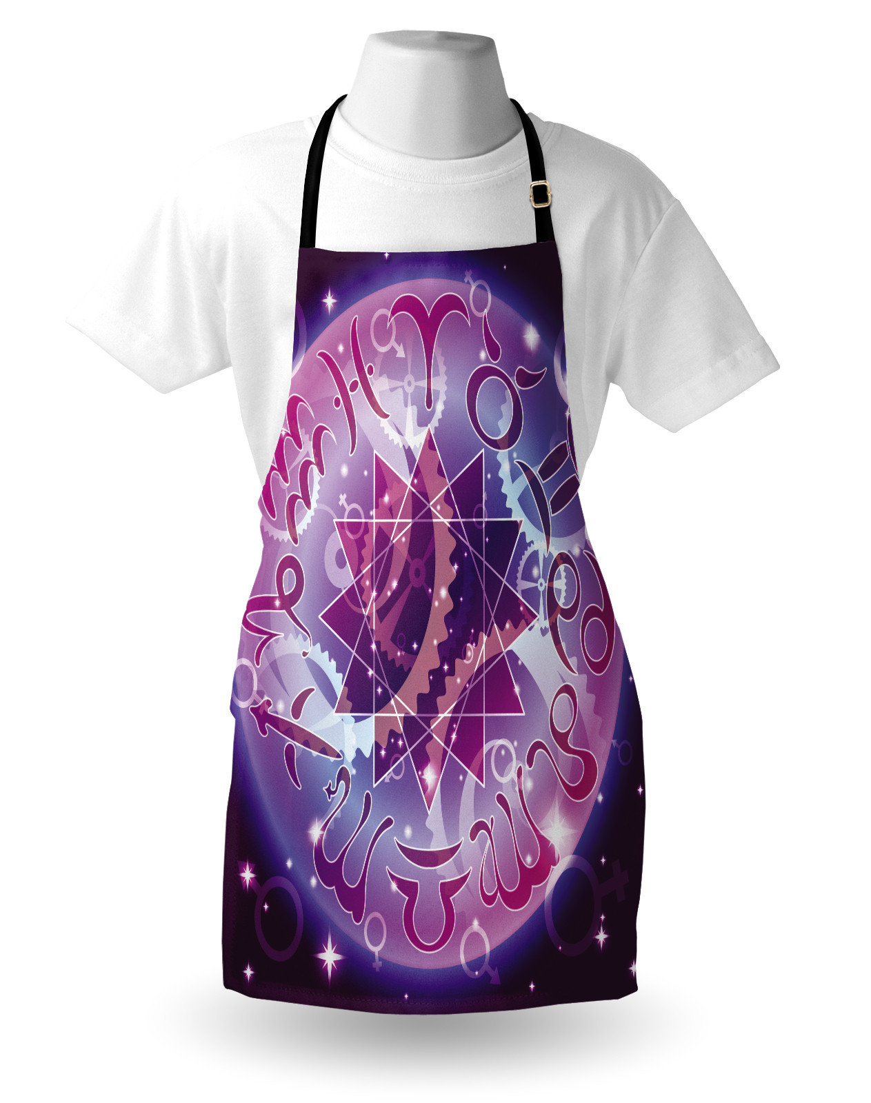 East Urban Home Astrology Apron Unisex, Zodiac Circle Space, Adult Size ...