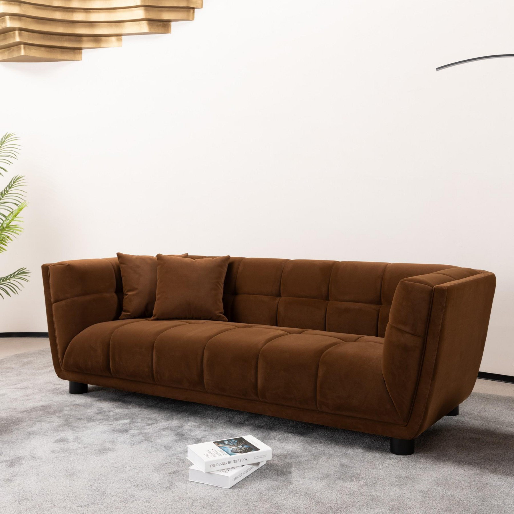 Hokku Designs High Density Foam Padding Modern Sofa | Wayfair