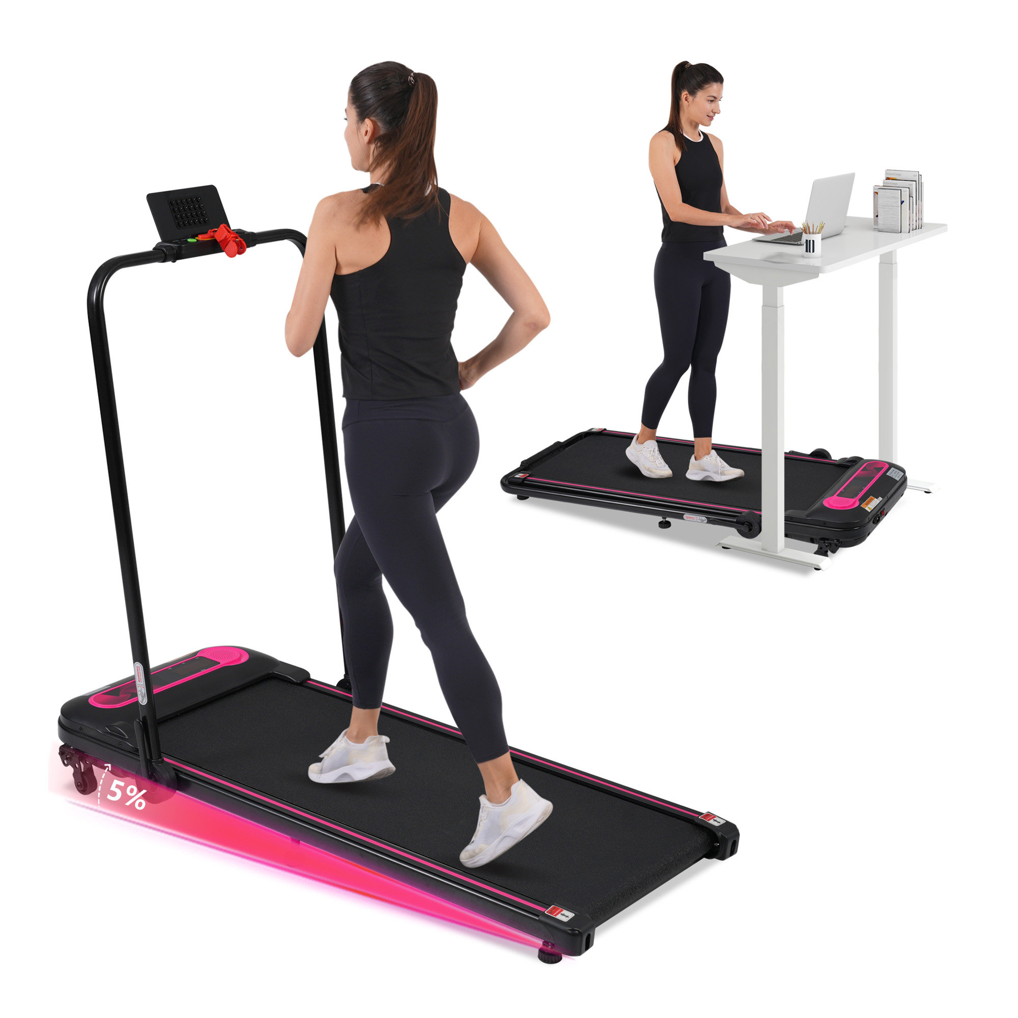 Taroo Clocks NEW Folding Walking Pad Under Desk Treadmill For Home ...